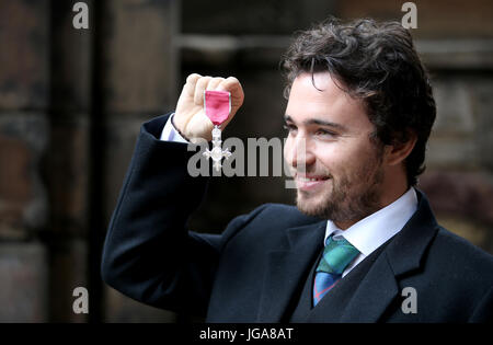 Joshua Littlejohn, co-founder of Social Bite, after receiving his MBE ...
