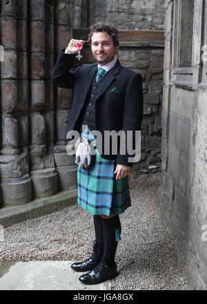 Joshua Littlejohn, co-founder of Social Bite, after receiving his MBE ...