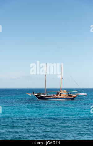 Gullet trip on Turkish coast Stock Photo - Alamy