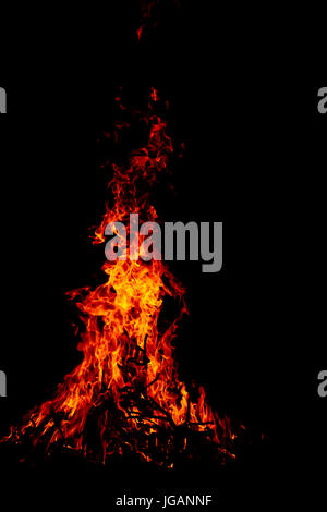 Beautifully colored fire burning with big flames Stock Photo - Alamy