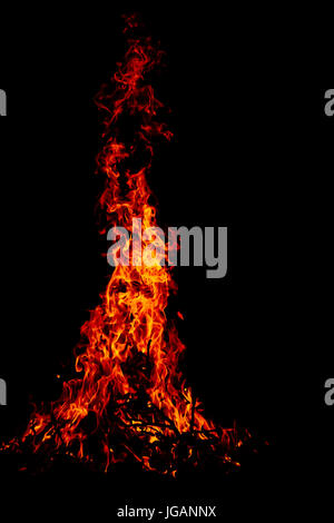 Beautifully colored fire burning with big flames Stock Photo - Alamy