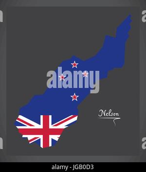 Nelson Region (Regions of New Zealand, South Island) map vector ...