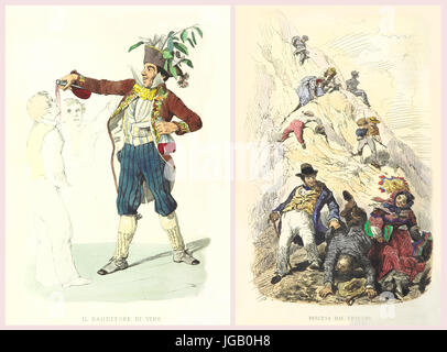 Double old illustration of Neapolitan people and life. By Palizzi and ...