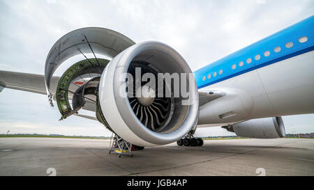 Turbine jet engine, side view isolated on white background Stock Photo ...
