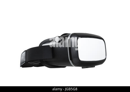 VR virtual reality glasses half turned isolated on white background ...