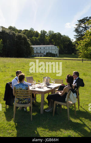 Garsington Opera - opera goers having a picnic in the grounds of the ...