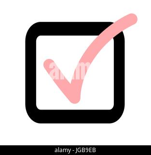 pink check symbol Stock Vector Image & Art - Alamy