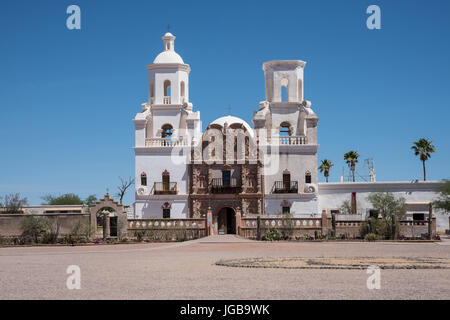 Interior of church, Mission San Xavier del Bac, Tucson, Arizona, United ...