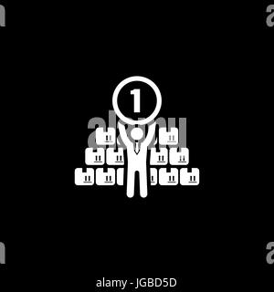 Market Leader Icon. Business Concept. Flat Design Stock Vector Image ...