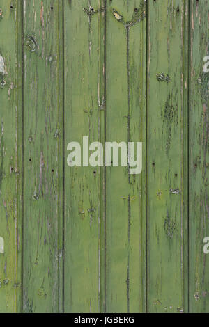 old wood green paint falling Stock Photo - Alamy