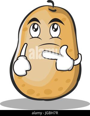 Potato chips Cartoon character style with a crazy face Stock Vector ...