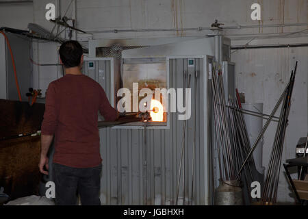 Glass blowing shop in Alesund Norway Stock Photo - Alamy