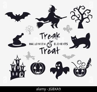 Halloween holiday info graphic elements. Flat design. Vector ...