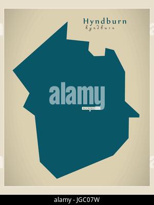 Lancashire England Map with states and modern round shapes Stock Vector ...