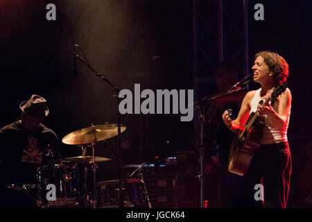 Milan, Italy. 5 July 2017. American singer Ani DiFranco performs at the ...