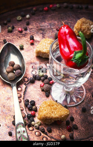 Ukrainian gorilka or vodka or rum or tequila (transparent highly ...