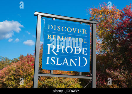 Welcome to Rhode Island Sign Stock Photo - Alamy