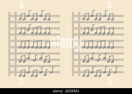 Musical partiture sheets icon vector illustration graphic design Stock ...