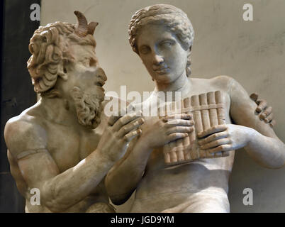 Pan, Greek god of shepherds and flocks, mountain wilds, sculpture "Pan ...