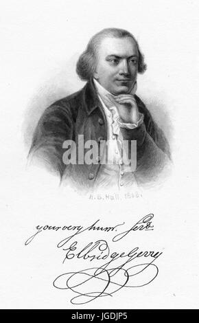 Engraved portrait of Elbridge Gerry, fifth Vice President of the United ...
