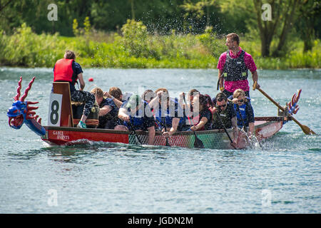 The rowing lake at Thorpe Meadows, Peterborough city, Cambridgeshire ...