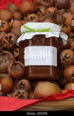 Medlar fruits and jam, Mispel-Fruechte und Marmelade Stock Photo - Alamy