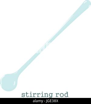 glass stirring rod chemical glassware lab isometric icon vector ...