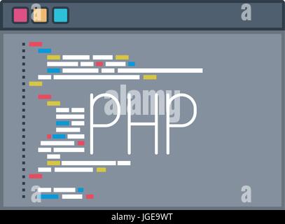 color silhouette of programming window with script of code Stock Vector Image & Art - Alamy