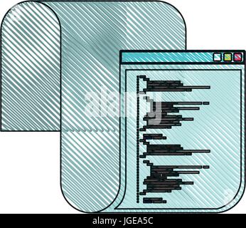 colored pencil silhouette of programming window with script code html Stock Vector Image & Art ...