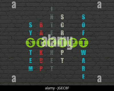 Programming concept: Script in Crossword Puzzle Stock Photo - Alamy