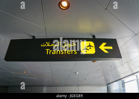 Airport transfer sign - international flight transfer information sign ...