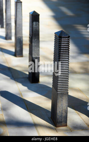 Anti-vehicle bollards, a counter-terrorism security measure, on the ...