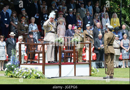 The Prince of Wales salutes during a visit to the Lord High Admiral's ...