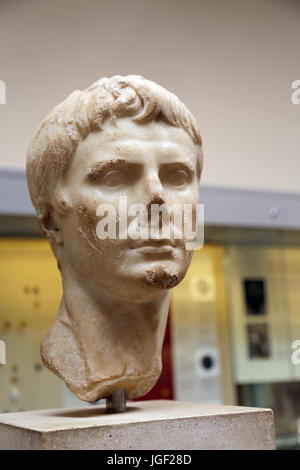 Emperor Augustus (63 BC-14 AD). Statue of Augustus as Jupiter. First ...