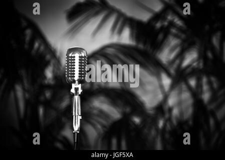 Vintage microphone at concert Stock Photo - Alamy