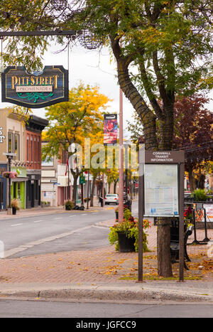 Downtown Cornwall along Pitt Street in Cornwall, Ontario, Canada Stock ...