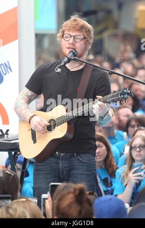 Ed Sheeran performs on NBC's "Today" show at Rockefeller Plaza on ...