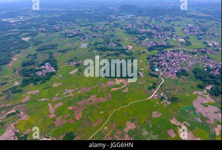 Guigang. 6th July, 2017. Aerial photo taken on July 6, 2017 shows the ...