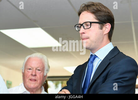 Brentwood Essex, 7th July 2017, Alex Burghart MP for Brentwood and ...