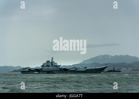 Chinese aircraft carrier, CNS Liaoning, visits Hong Kong SAR Stock ...