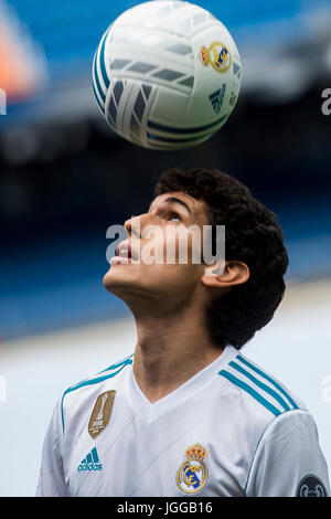 The soccer playerJesus Vallejo of Real Madrid in Madrid on Friday 7th ...