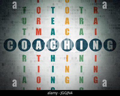 Learning concept: Coaching in Crossword Puzzle Stock Photo - Alamy