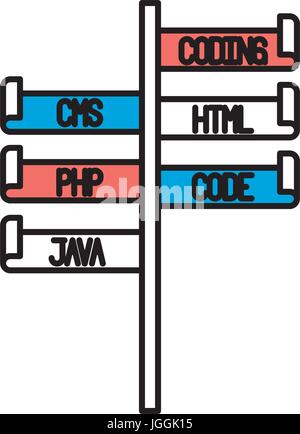 silhouette color sections of browser web development icon Stock Vector ...