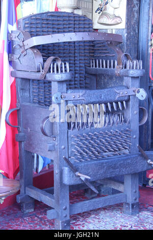 Torture Chair, Inquisitorial Chair, 2016, Rio de Janeiro, Brazil Stock ...