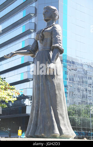 Statue Princess Isabel, Princesa Isabel Avenue, 2016; Copacabana; Rio ...