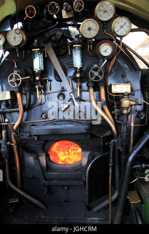 Steam locomotive firebox North Norfolk Railway Sheringham Norfolk UK ...