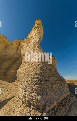 Niobrara Chalk formations at Monument Rocks, aka Chalk Pyramids, the ...