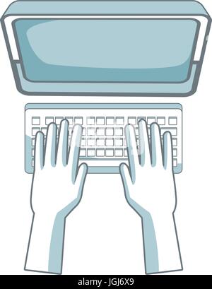 hand programming work computer keyboard Stock Vector Image & Art - Alamy