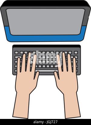 computer keyboard with hands user Stock Vector Image & Art - Alamy