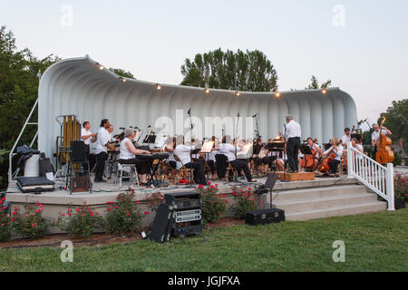 Symphonic Blast concert at Crapo Park in Burlington, Iowa Stock Photo ...